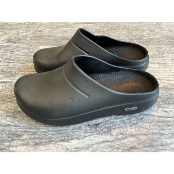 OOFOS | Shoes | Oofos Ooclogg Black Mules Clog Slip On Shoes Womens ...